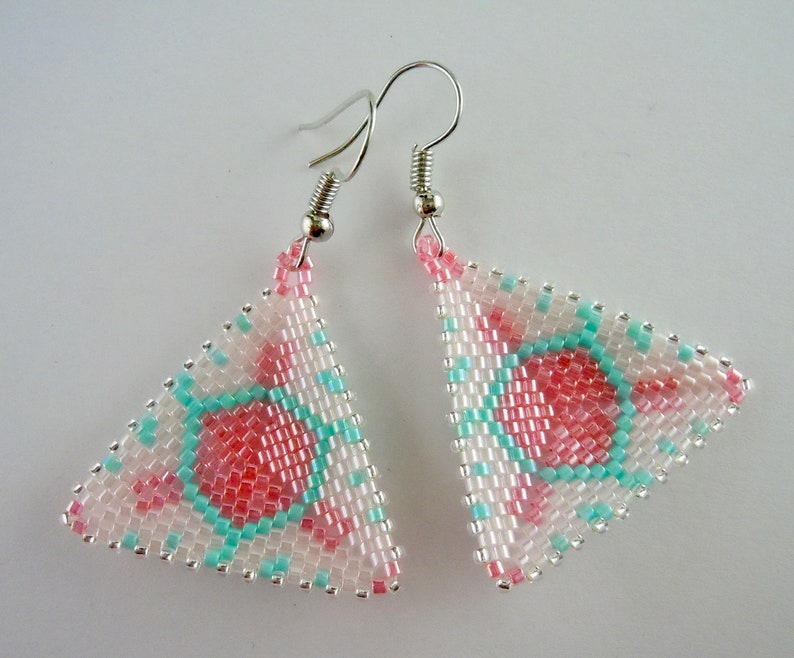 Peyote Earring Pattern, Seed Bead Pattern, Delica Bead, Triangle ...