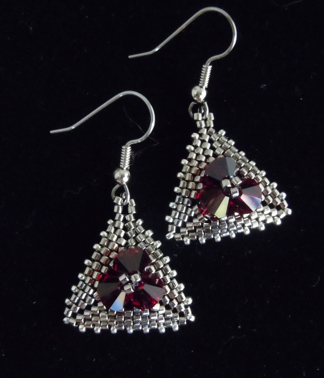 Peyote Triangle Delica Seed Bead Pattern Triangle Earrings - Etsy Canada