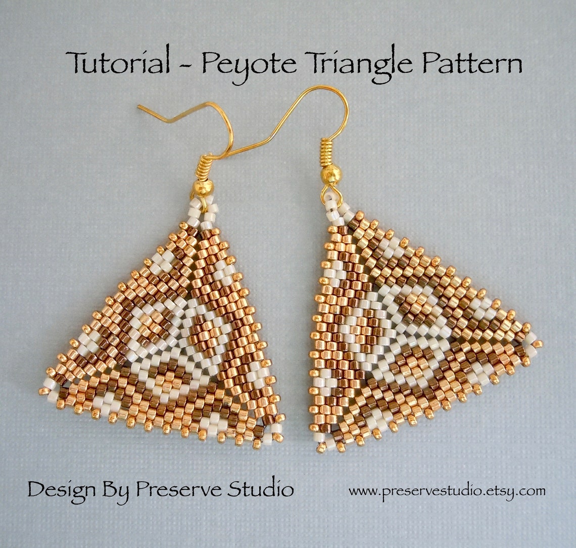 Peyote Triangle Earring Pattern, Seed Bead Pattern, Bead Triangle ...