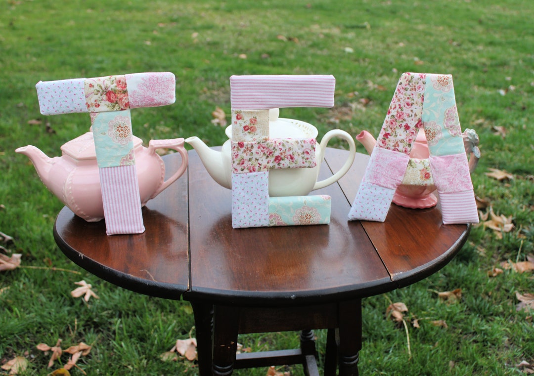 Shabby Chic Fabric Padded TEA Letters - Etsy