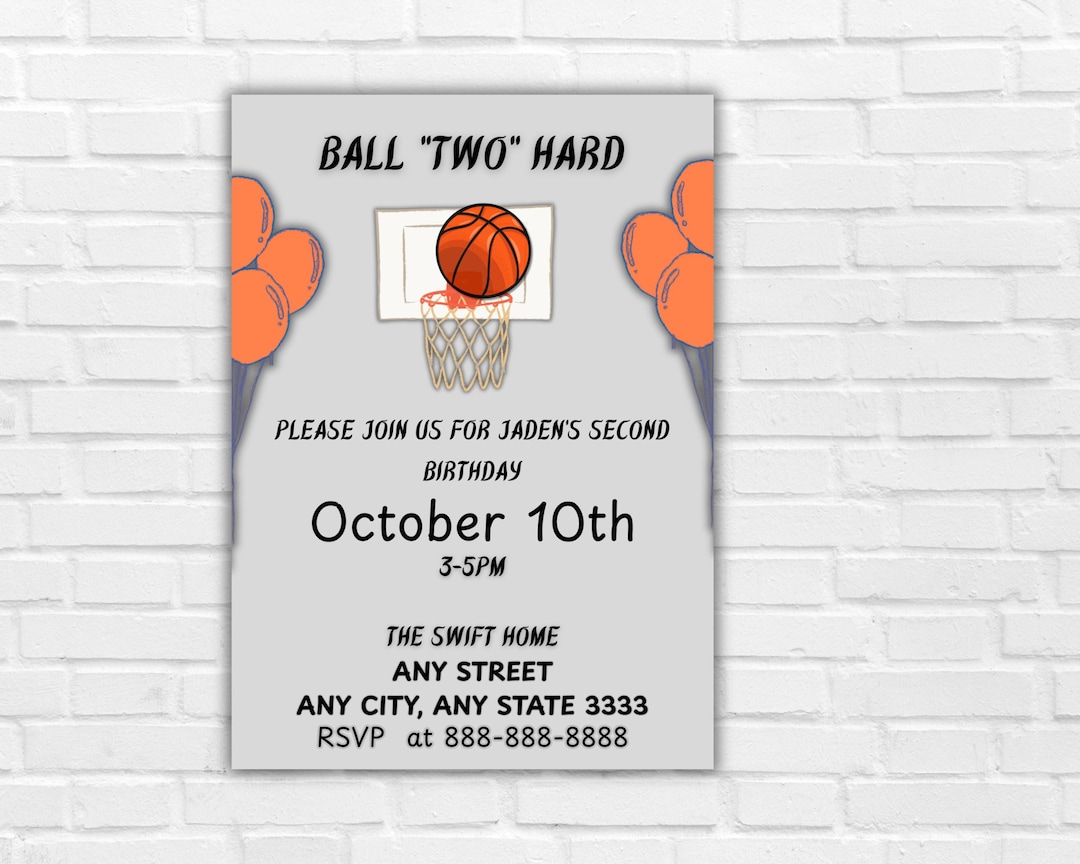 Editable Second Birthday Digital Invite 5 X 7 - Etsy