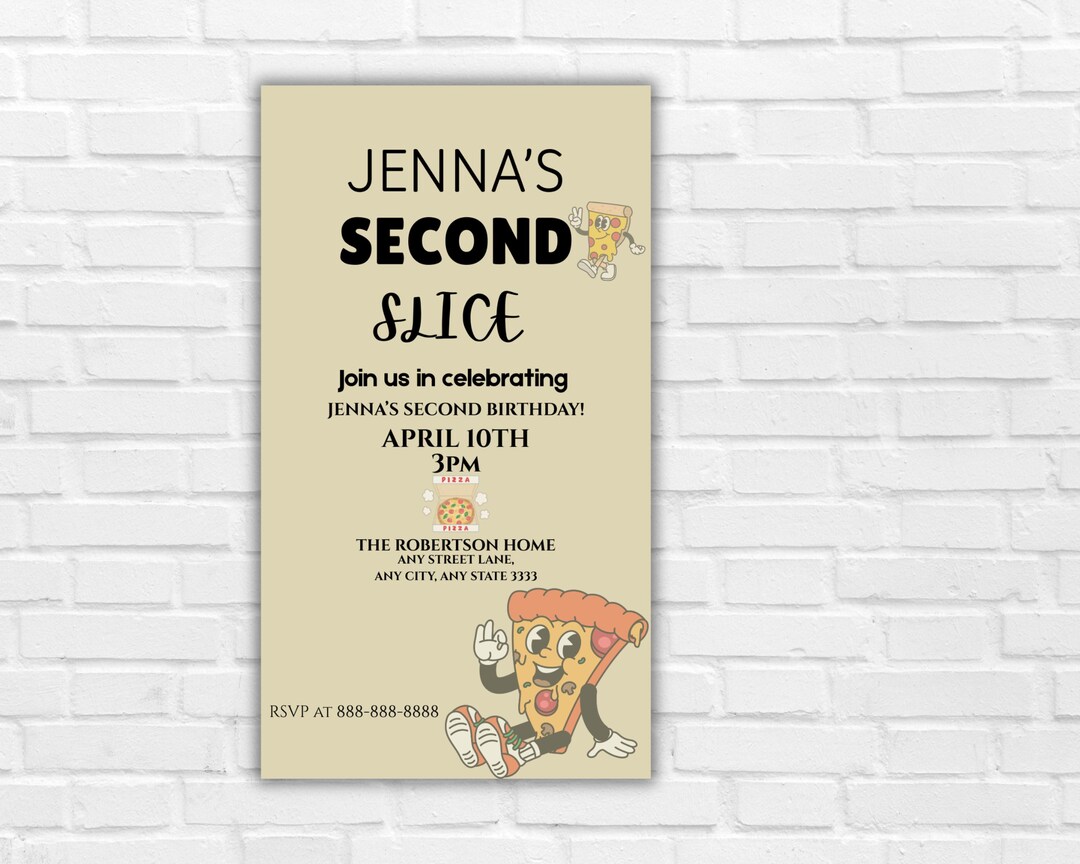 Editable Second Birthday Digital Invite - Etsy