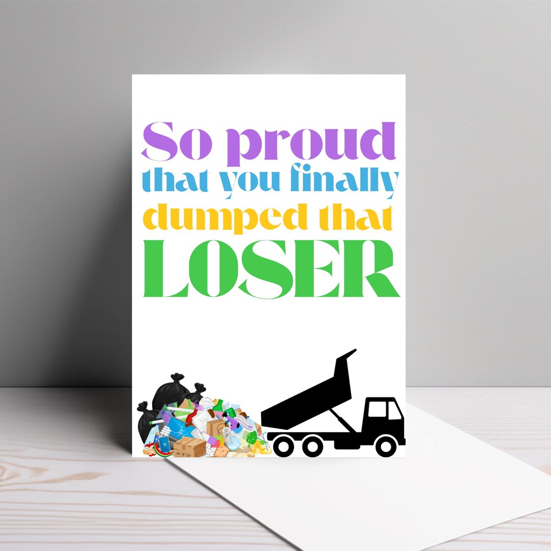 Funny Breakup Card: Empowering Divorce Greeting Card - Etsy