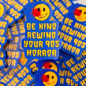 90s Horror Movie Sticker: Be Kind Rewind Retro Vinyl Decal - Etsy