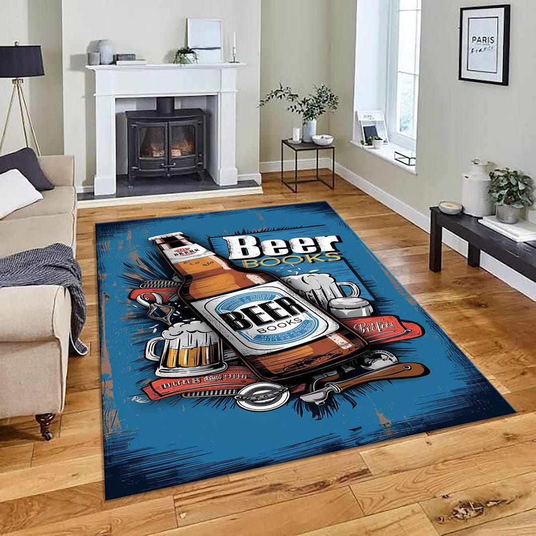Personalized Beer Rug: Custom Bar & Man Cave Decor - Etsy