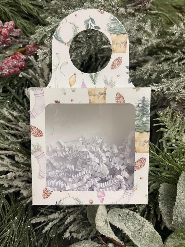 6 Hanging Gift Boxes for Wine Bottle or Ornament NATURE PRINT - Etsy