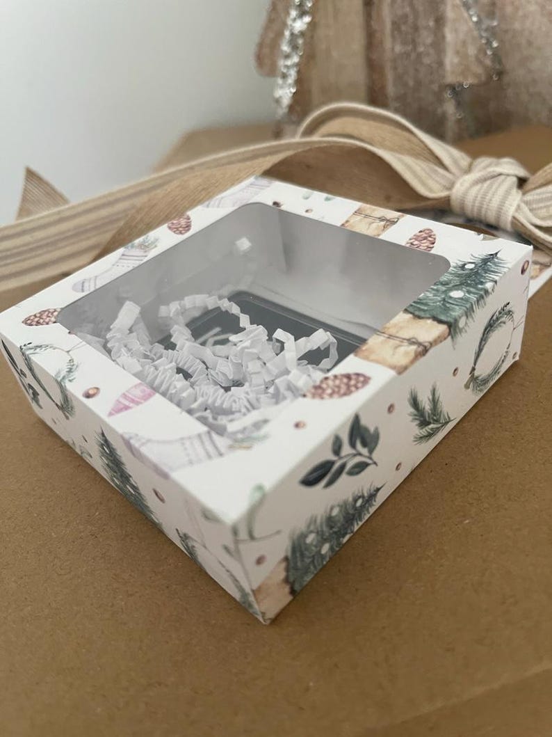 6 Hanging Gift Boxes for Wine Bottle or Ornament NATURE PRINT - Etsy
