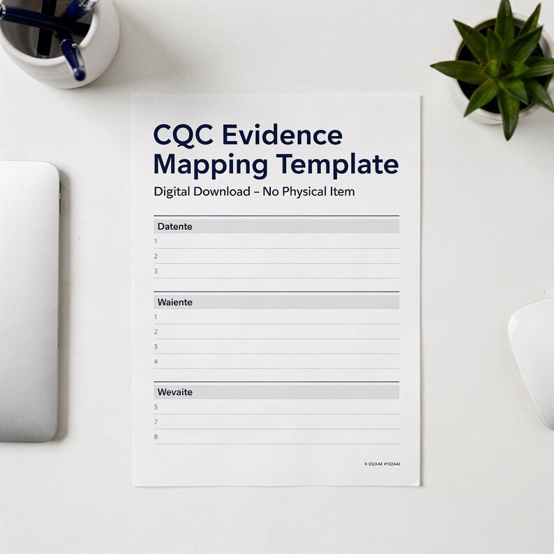 CQC Evidence Mapping Template & Inspection Readiness Governance Tool ...