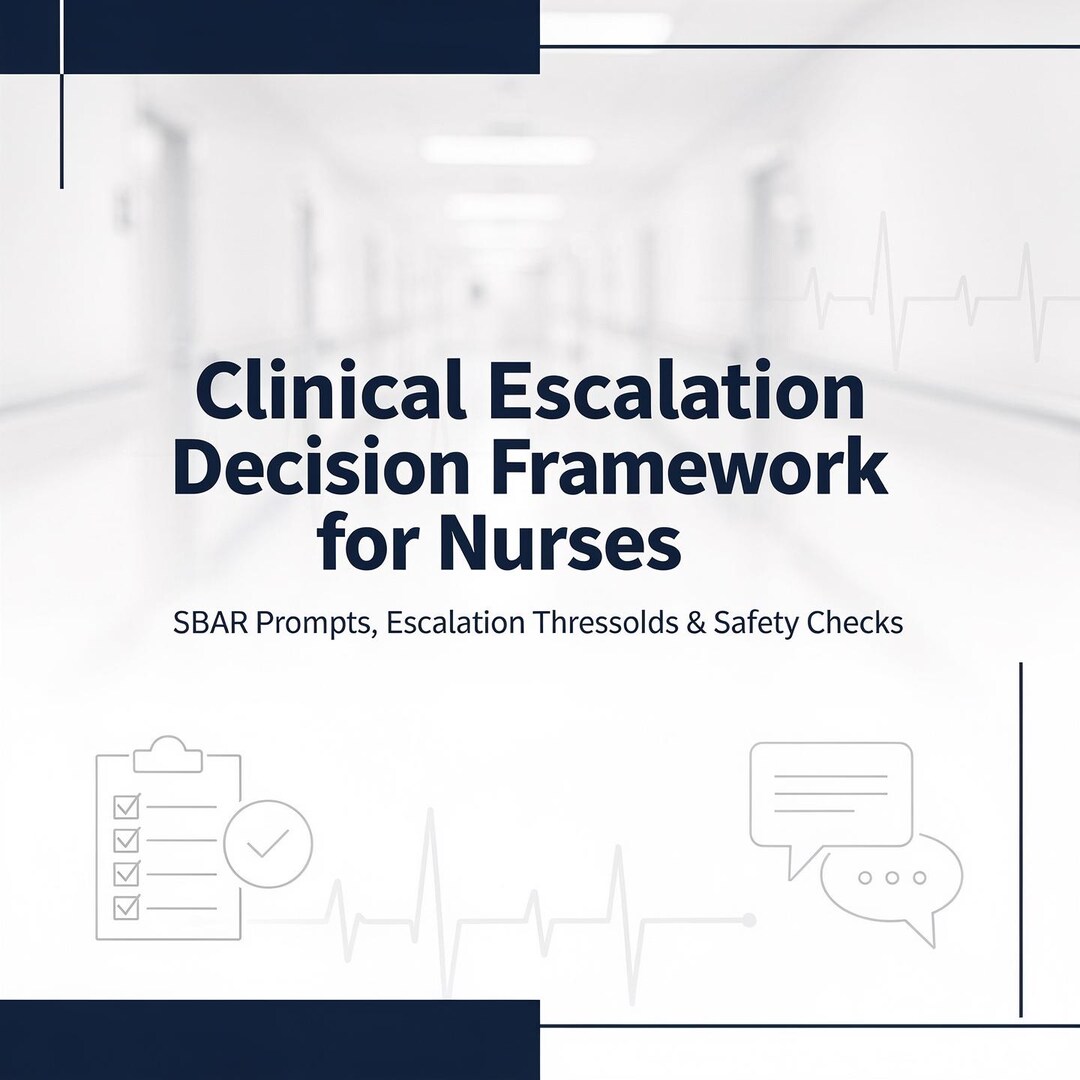 Clinical Escalation Decision Framework for Nurses | SBAR Escalation ...