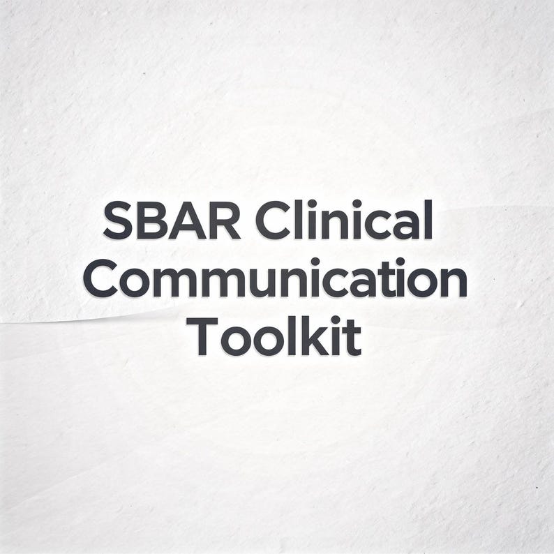 SBAR Nurse Communication Worksheet | Escalation & Handover Tool ...