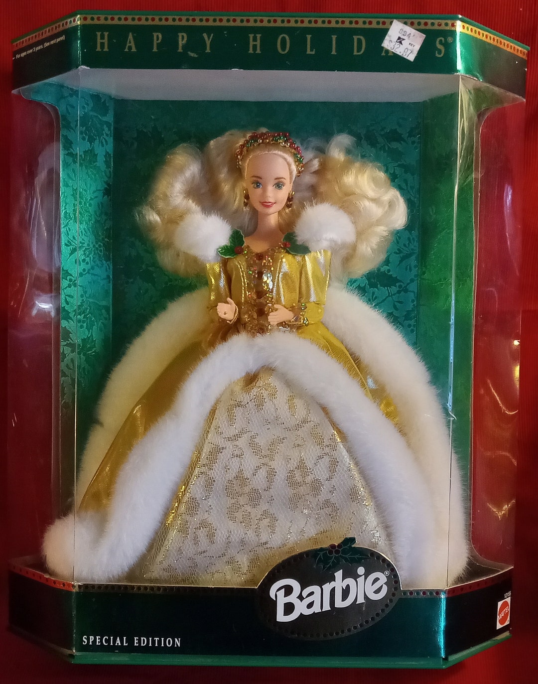 1994 • Happy Holidays Barbie • No. 12155 • NRFB • Seventh in Series ...