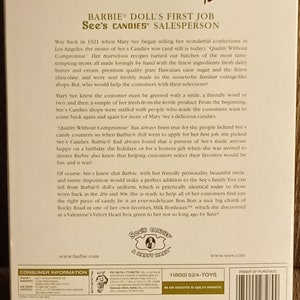 1999 • See's Candies Barbie • No. 27289 • NRFB • Barbie's First Job ...