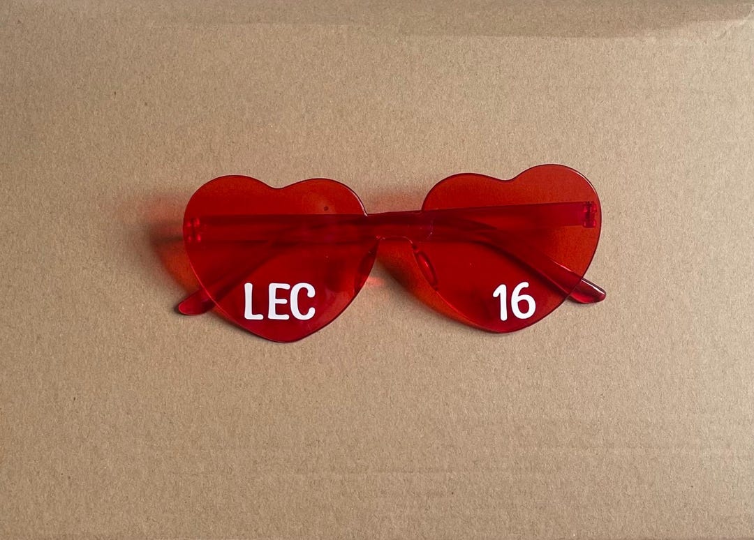 Charles Leclerc Ferrari Themed F1 Heart Shaped Glasses - Etsy