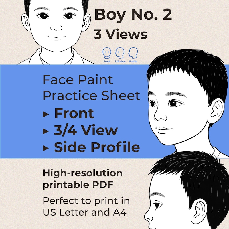 Face Paint Practice Sheet - Etsy