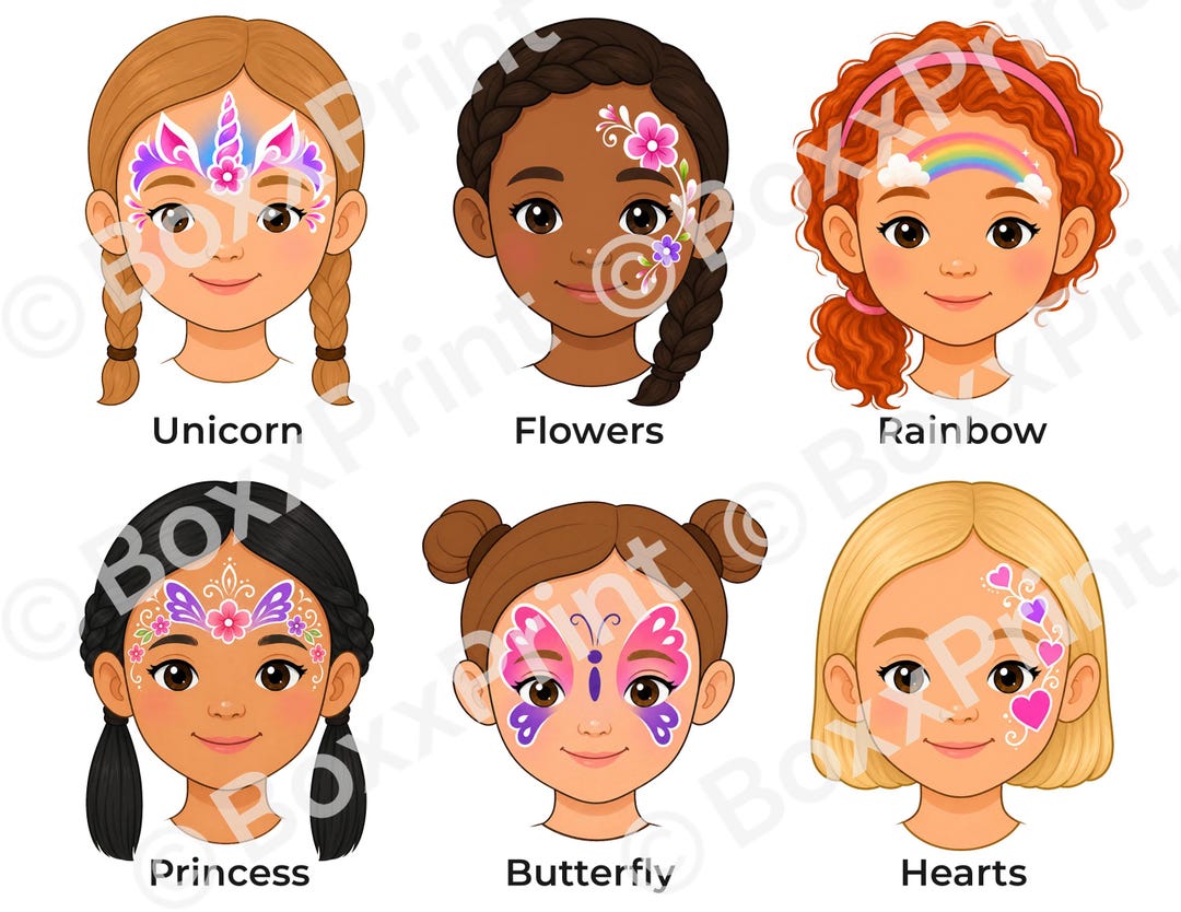 Simple Face Paint Menu Girls | Easy Face Painting | Beginner Friendly ...