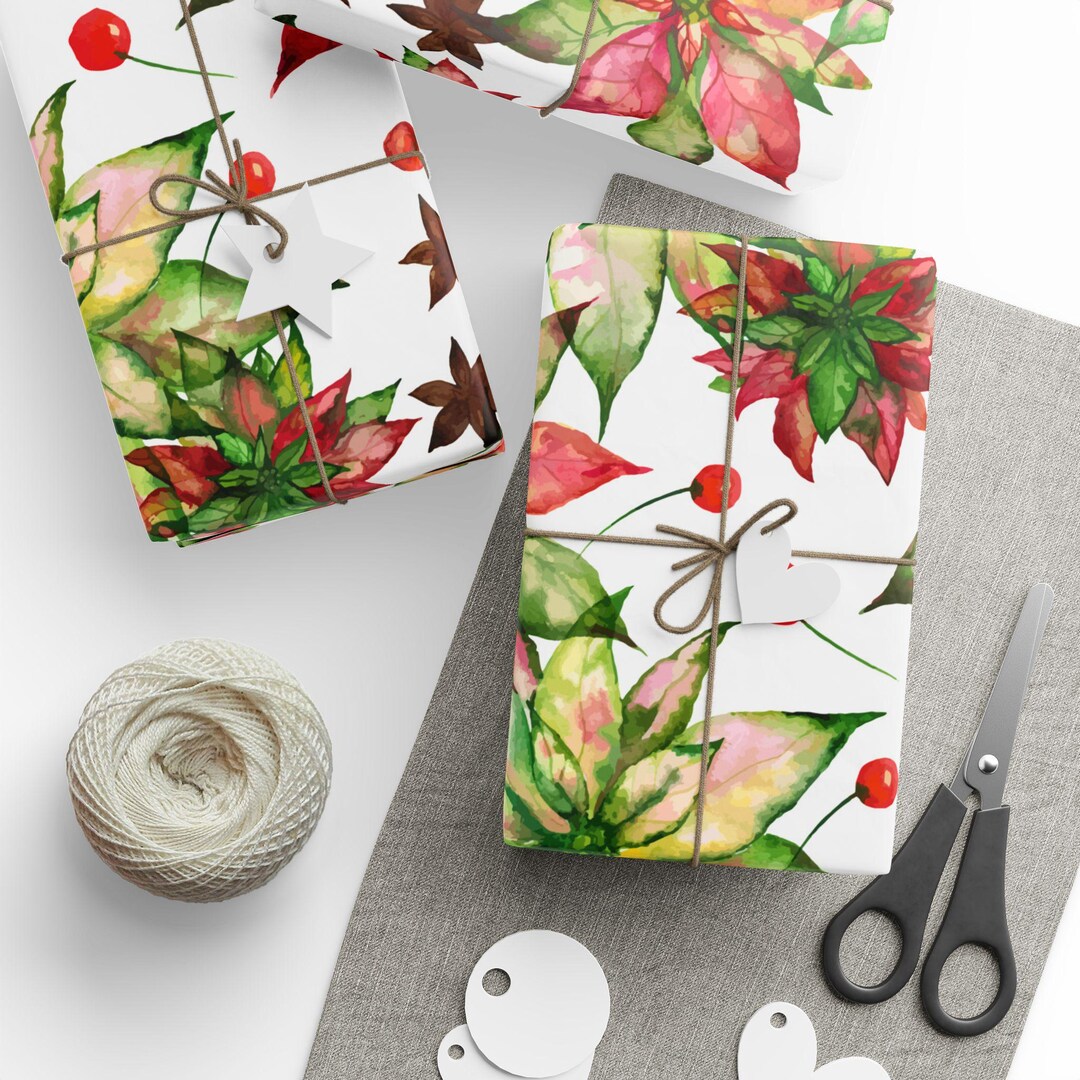 Vibrant Floral Wrapping Paper for Gift Giving, Holiday Decor, Eco ...