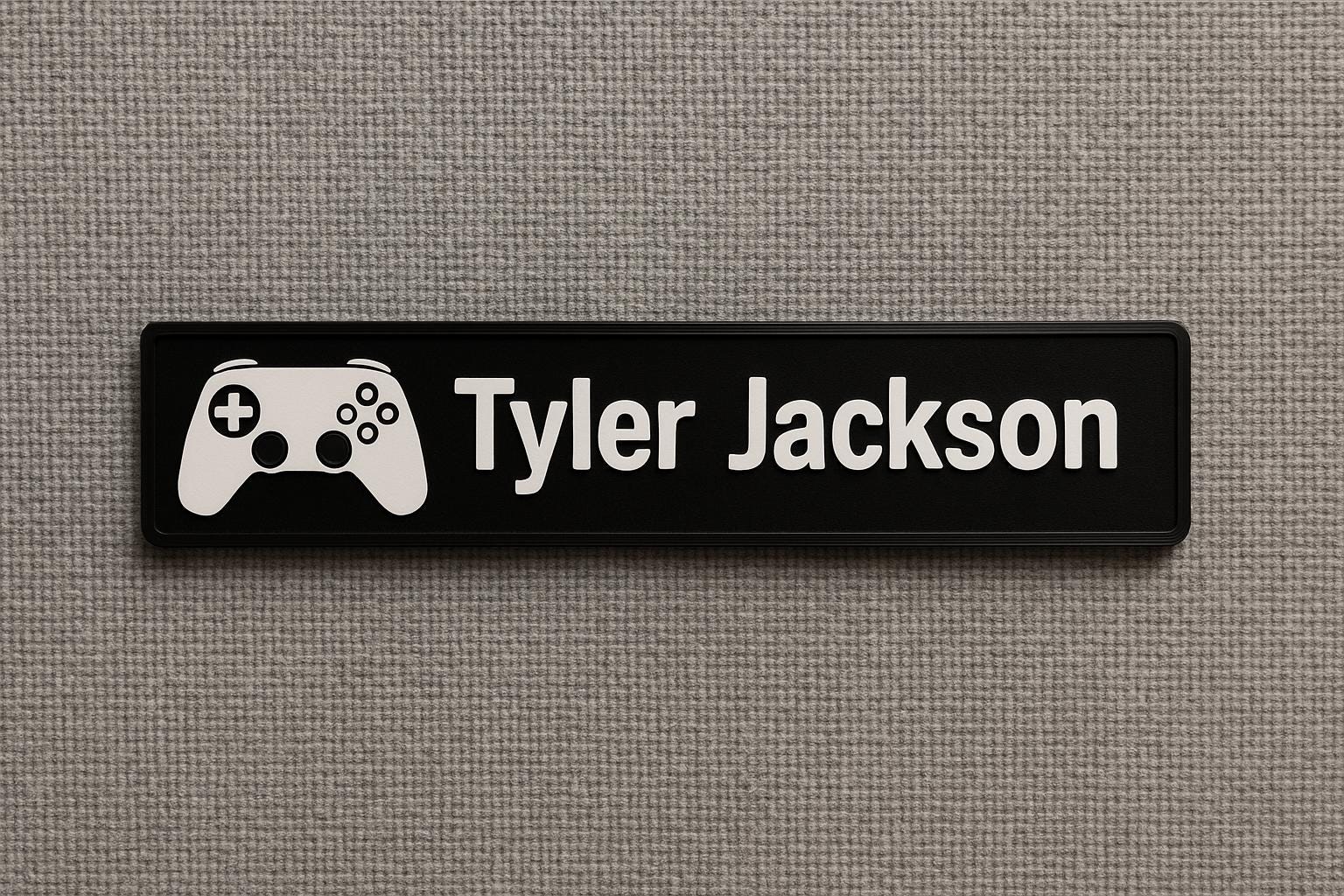 Custom Office Nameplate With Logo, Cubicle Name Plate, Personalized ...