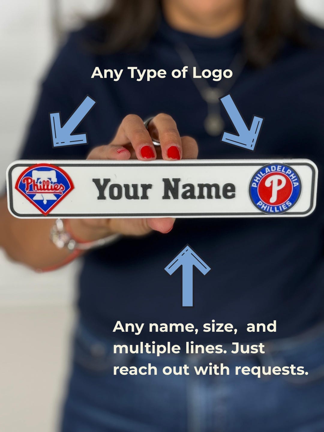 Custom Office Nameplate With Logo, Cubicle Name Plate, Personalized ...