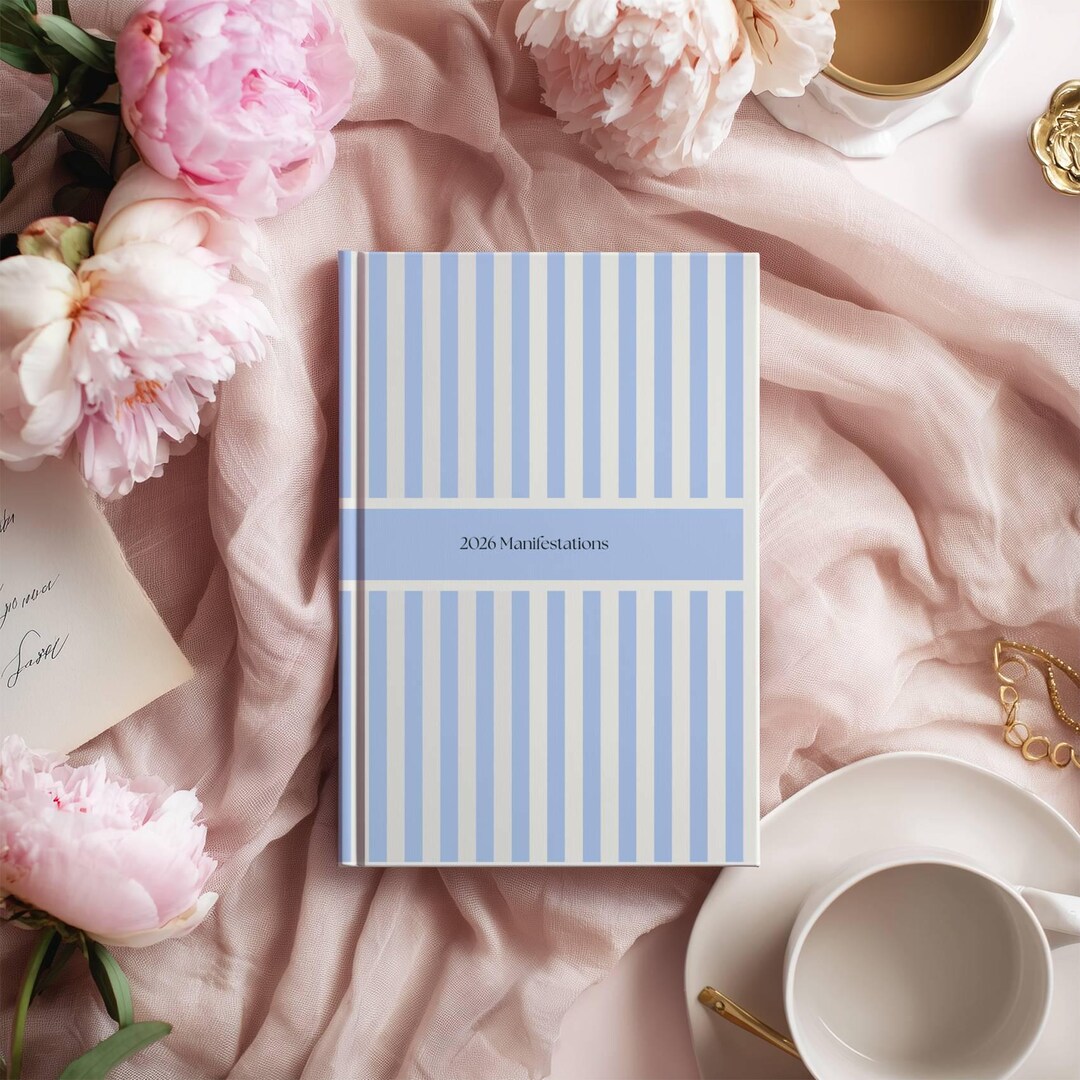 Positive Affirmations Notebook | Manifesting Notebook With Stripes ...