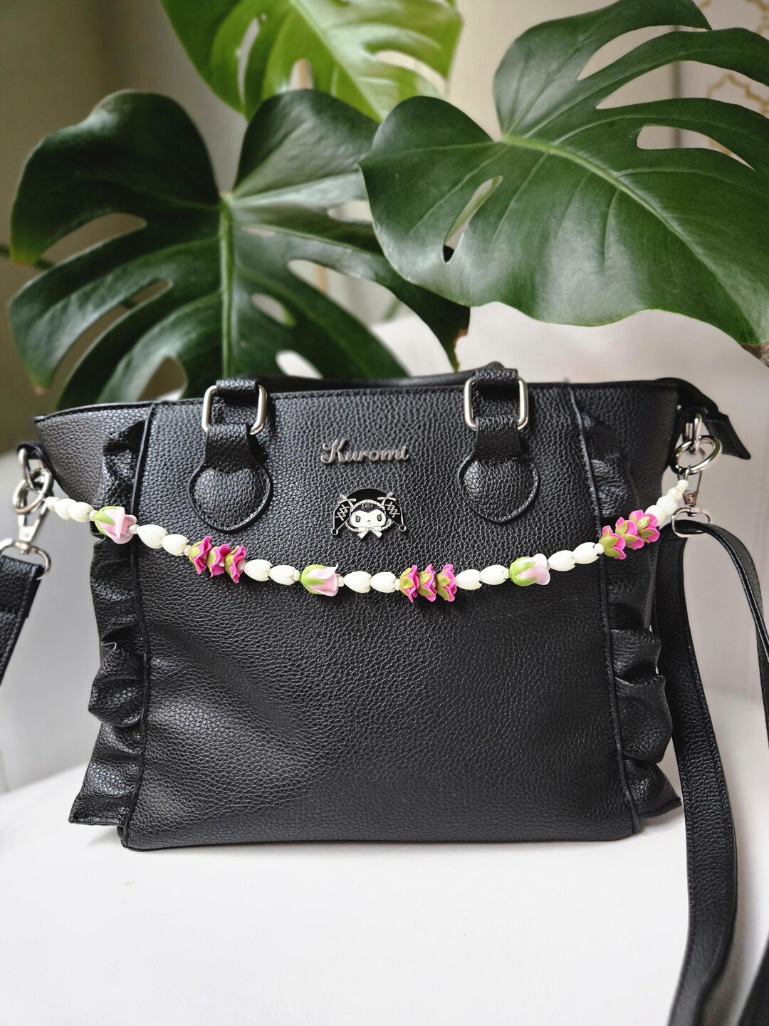 Purse Lei Charm, Pikake Bead, Rose Buds, Freshwater Pearls - Etsy