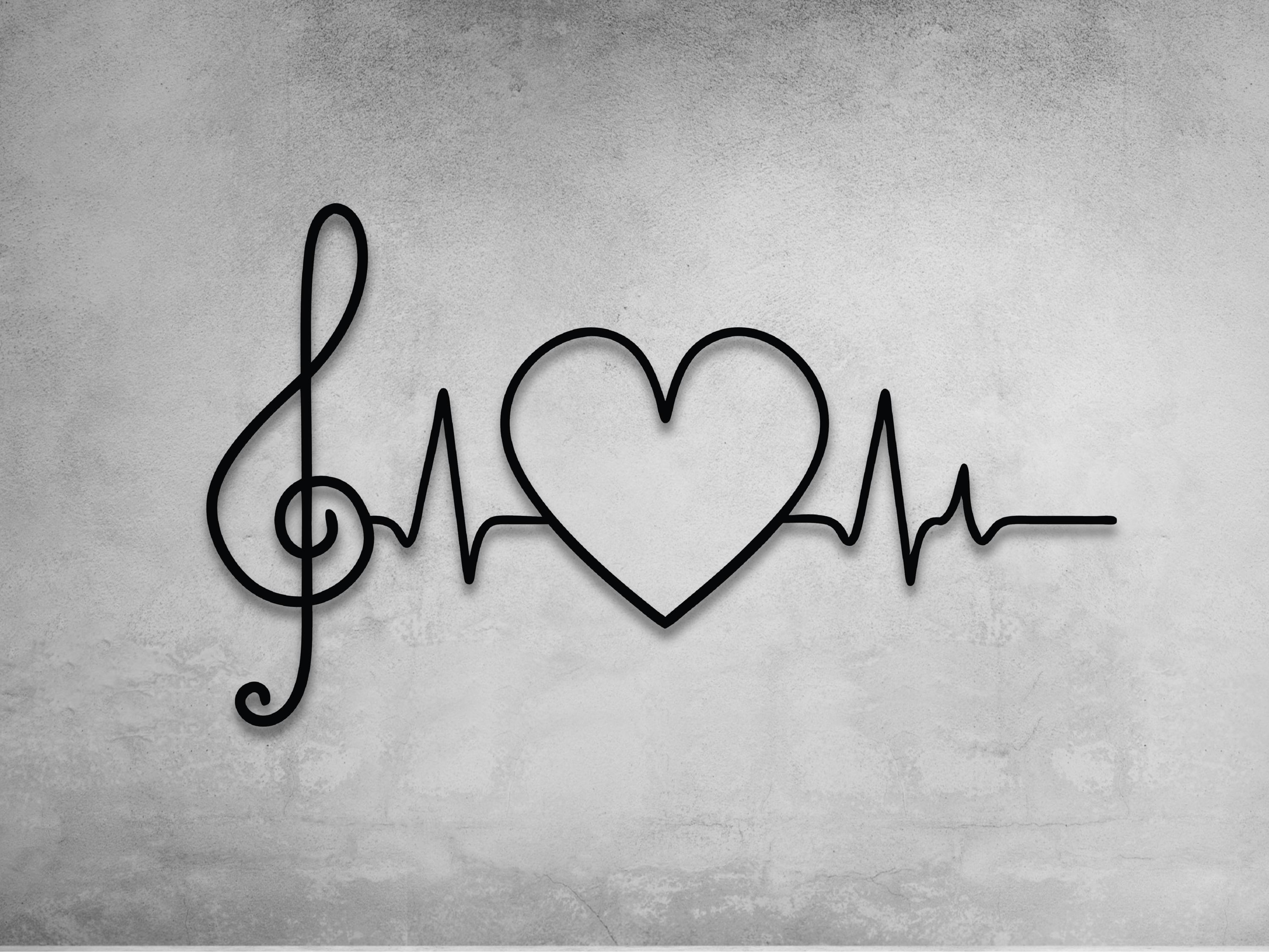 Metal Music Heartbeat Wall Art: Modern Soundwave Decor - Etsy
