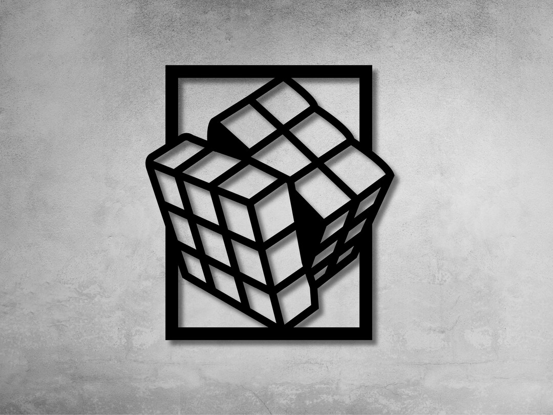 Rubik's Cube Metal Wall Art: Retro Gamer, Geek Decor - Etsy