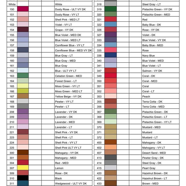 Dmc Thread Cross Stitch - Etsy