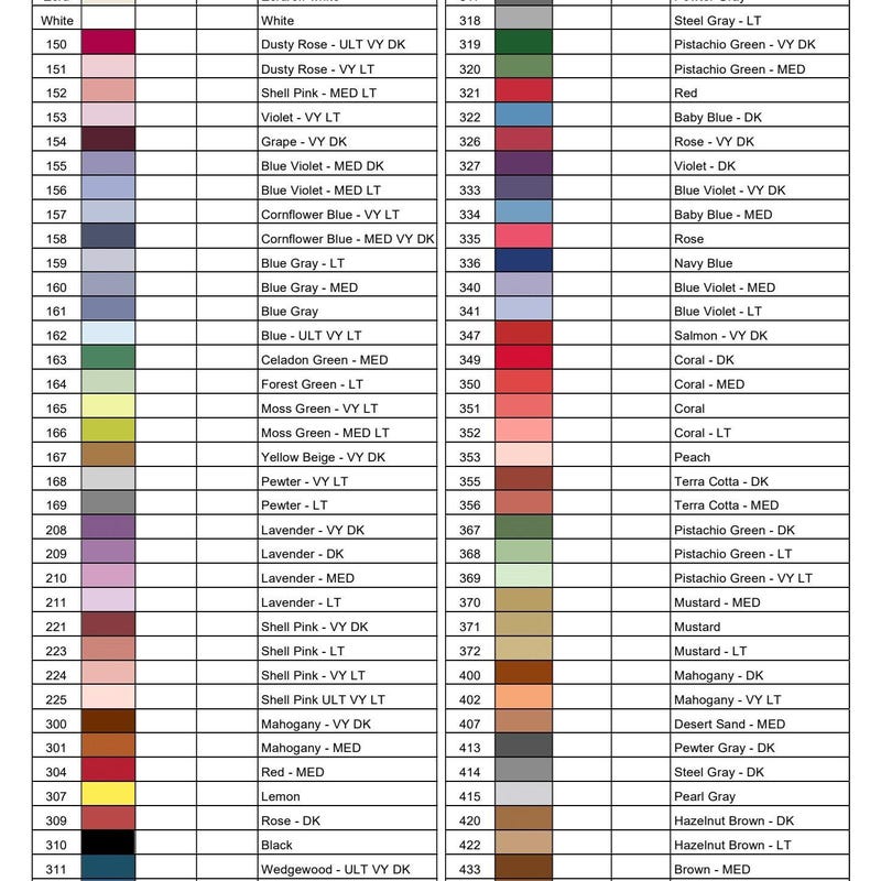 Dmc Thread Cross Stitch - Etsy