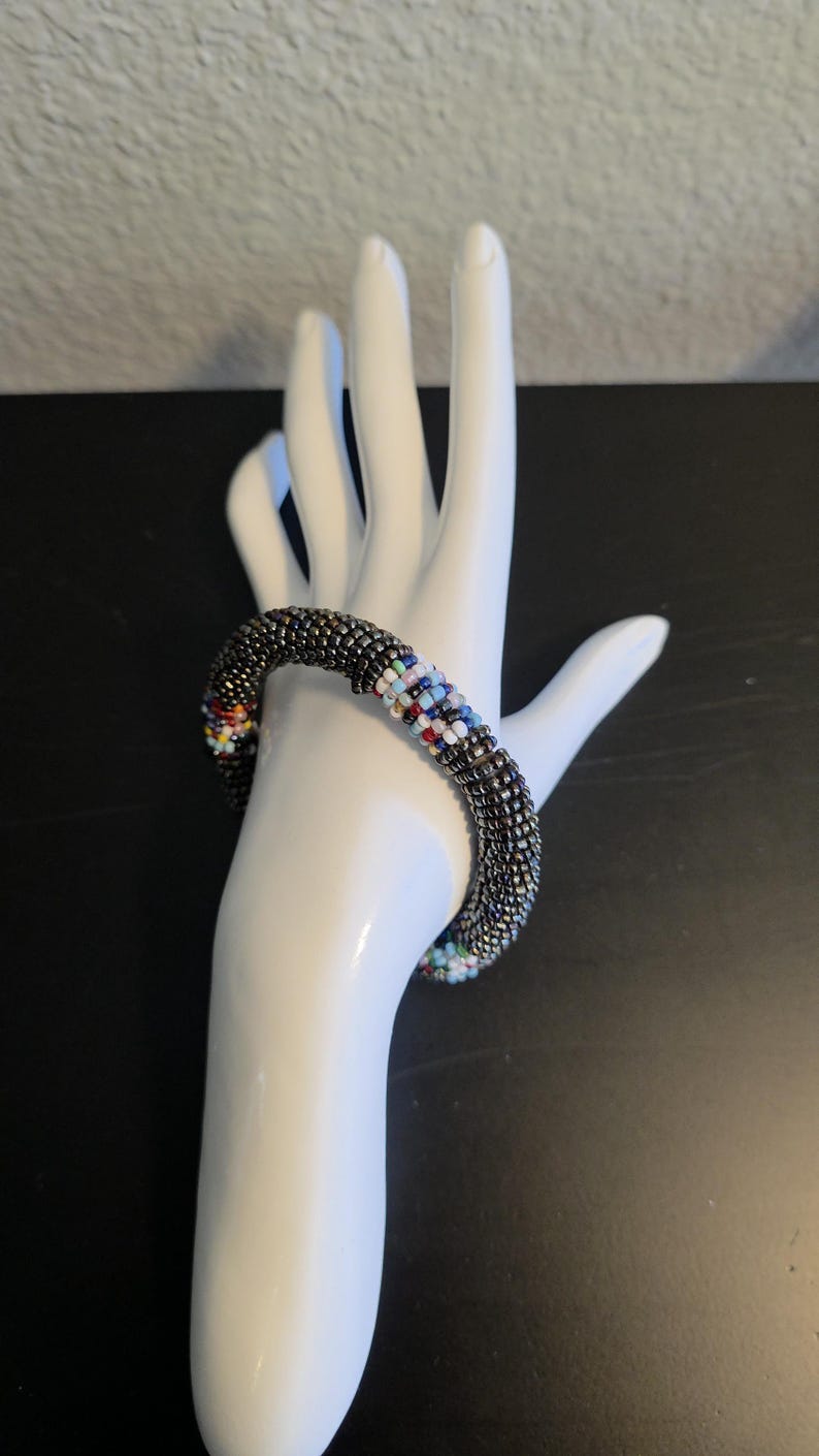 Handmade Maasai Beaded Bangle: Colorful African Tribal Bracelet - Etsy