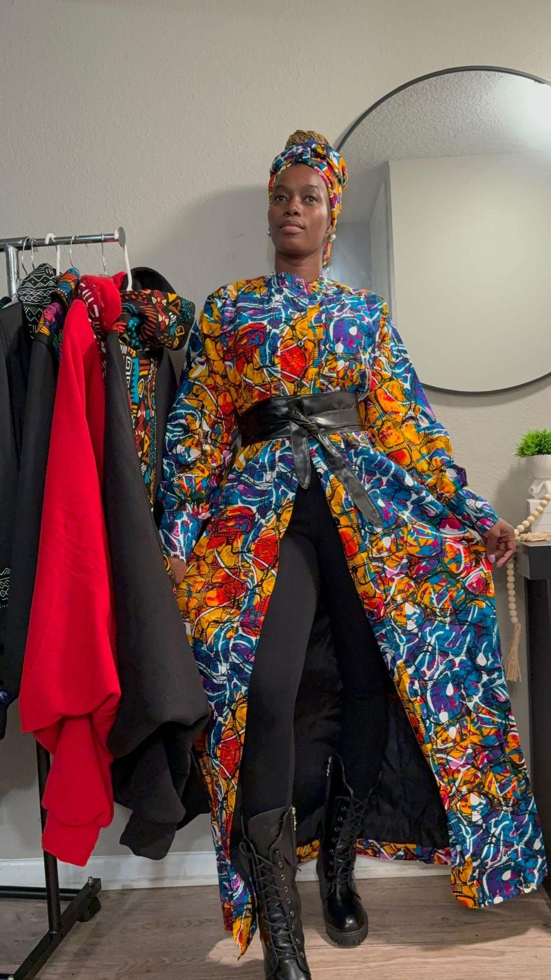 African Print Duster Coat | Ankara Kimono With Belt - Etsy Australia
