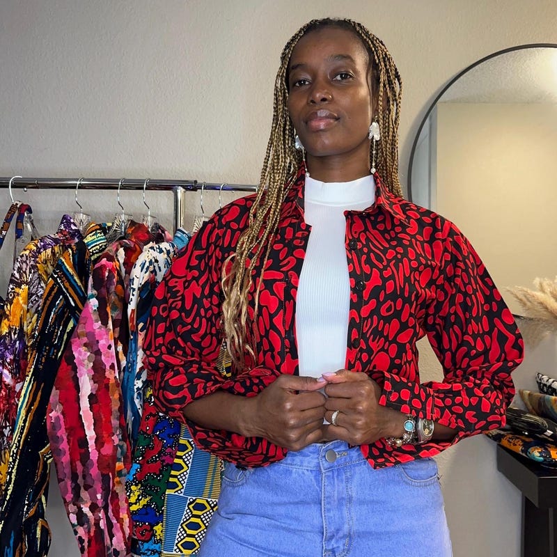 African Print Blouse - Etsy