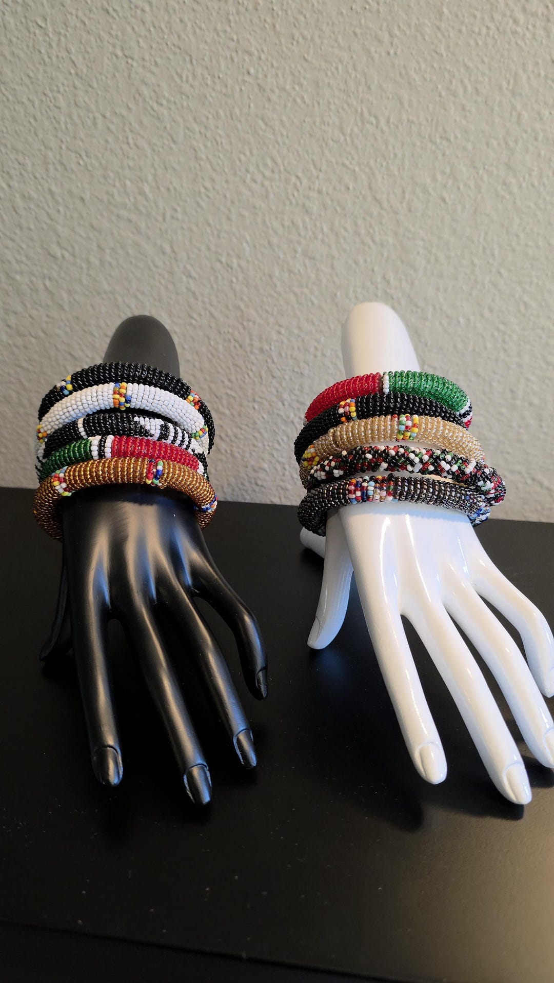 Handmade Maasai Beaded Bangle: Colorful African Tribal Bracelet - Etsy