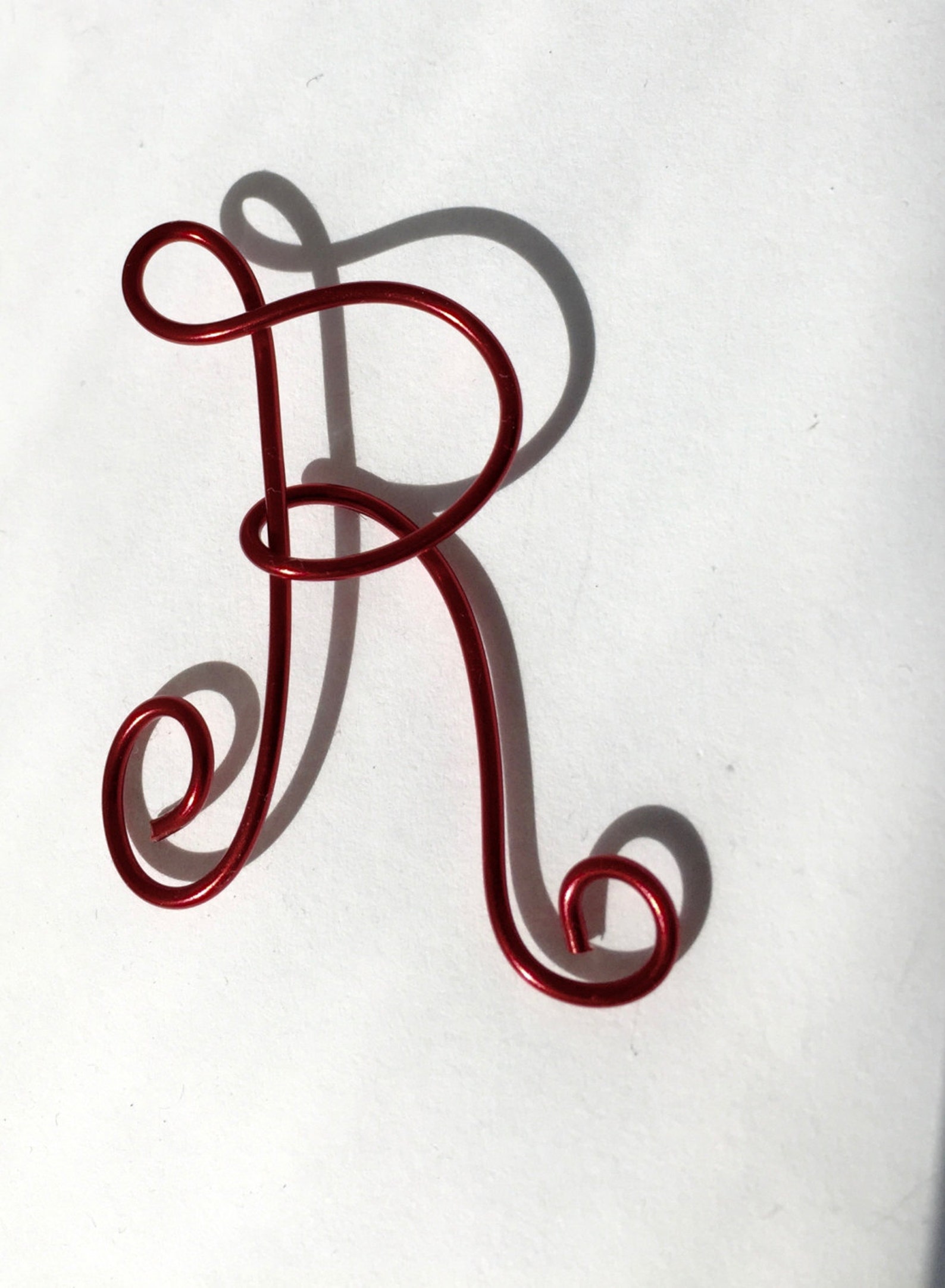 Letter R Red Wire Christmas Ornament - Etsy