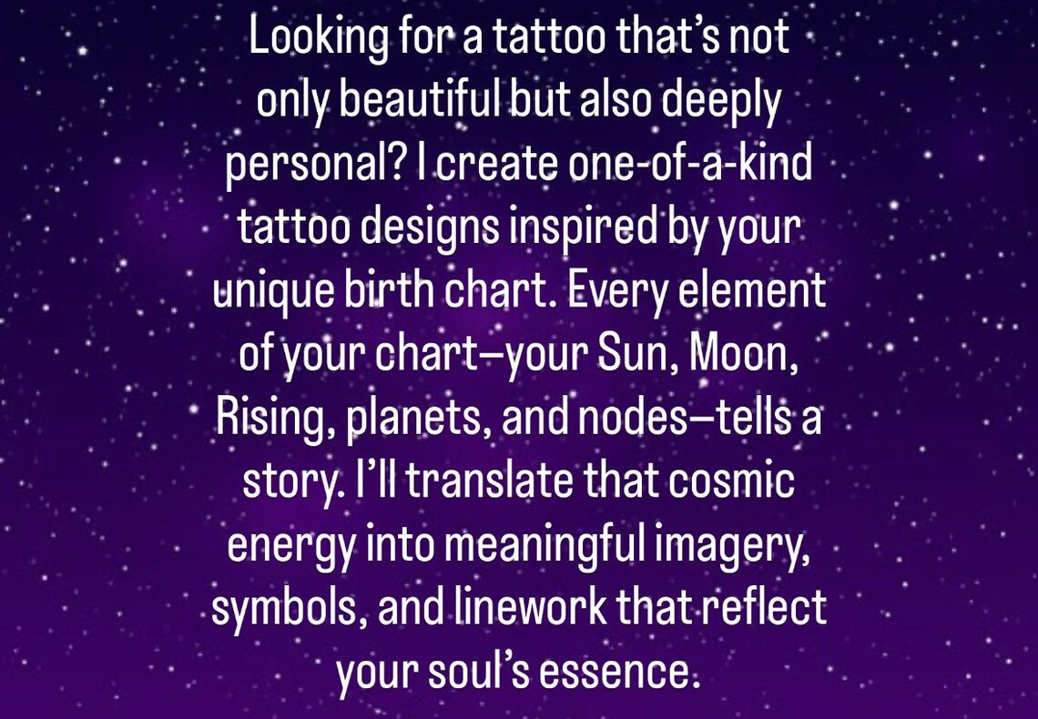 Custom Birth Chart Tattoo Design - Etsy