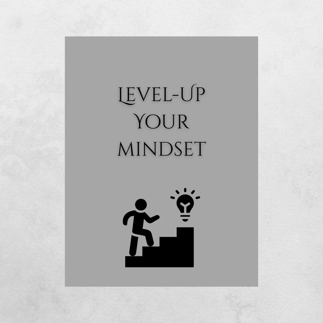 Level up Mindset Affirmations | Digital Printable PDF | Self ...