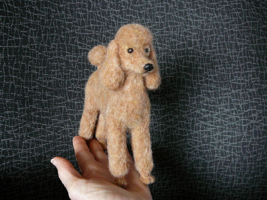 Poodle 6" Needle Felted Dog, Apricot Standard, SIT (susan Innes Trudell ...