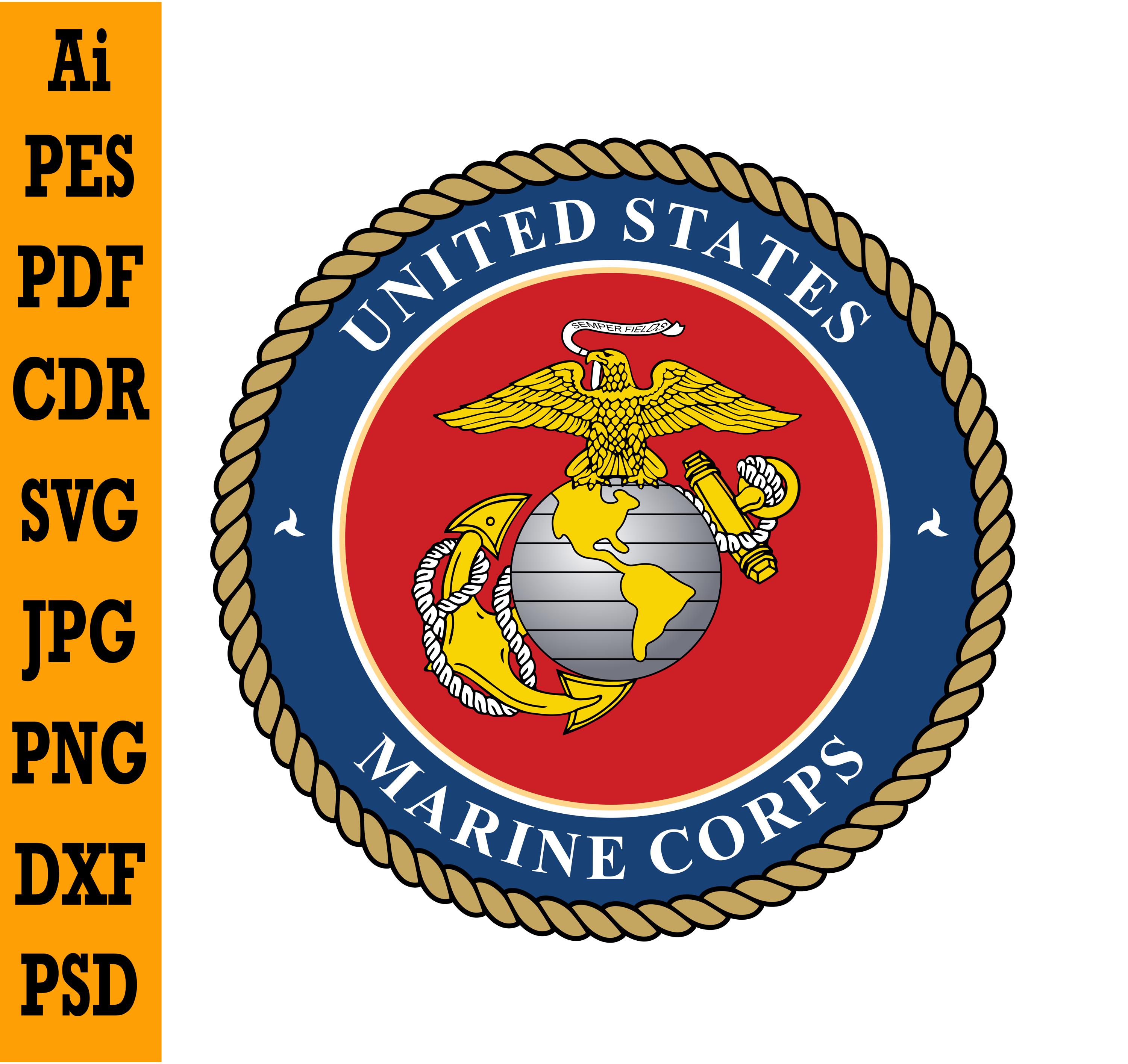 US Marine Corps - Vet Logo Svg - Army - Navy - Military Rope – SVG, Png ...