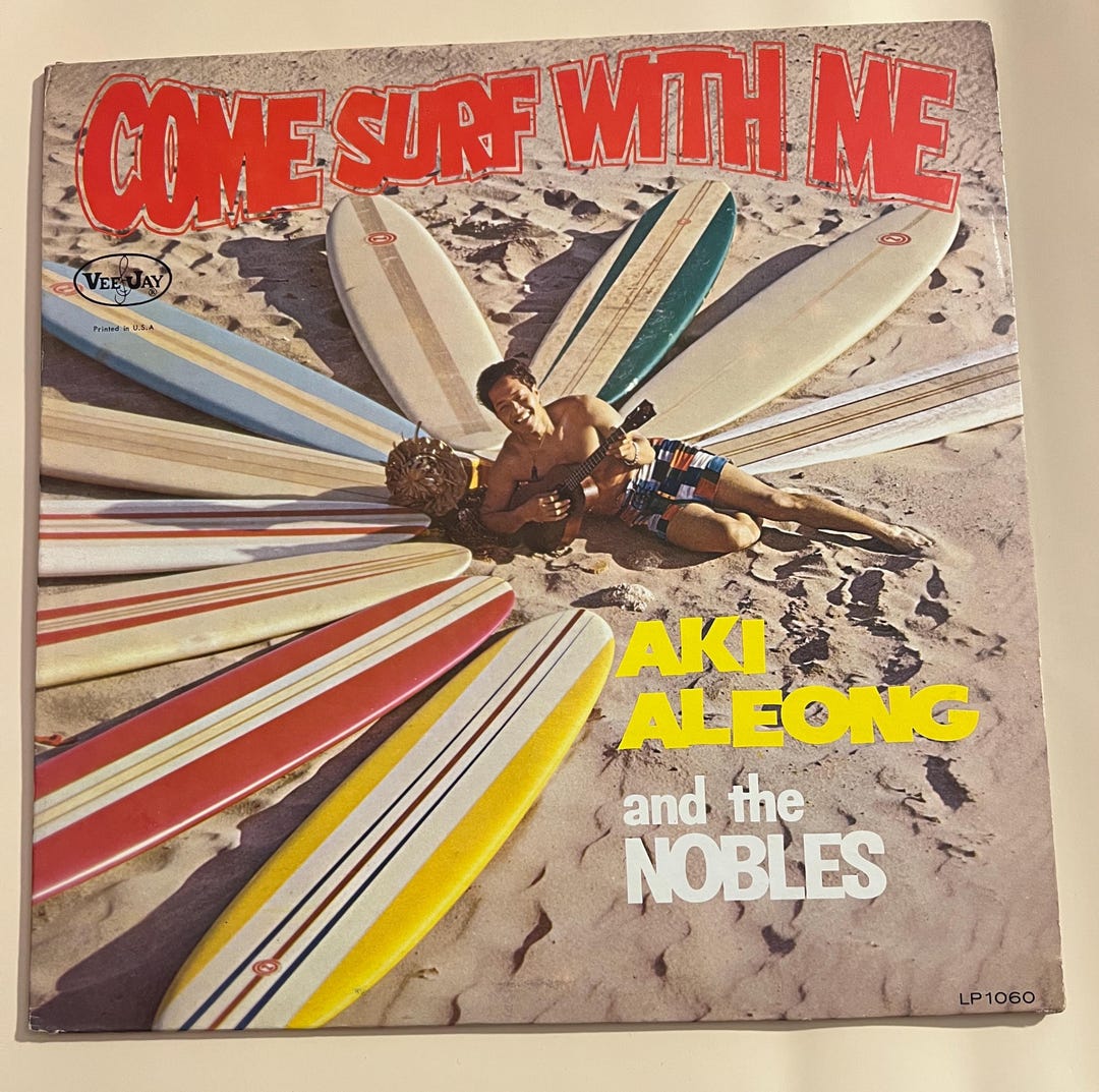 Rare 1963 Vee-jay Surf LP – Aki Aleong “come Surf With Me” Mono/stereo ...