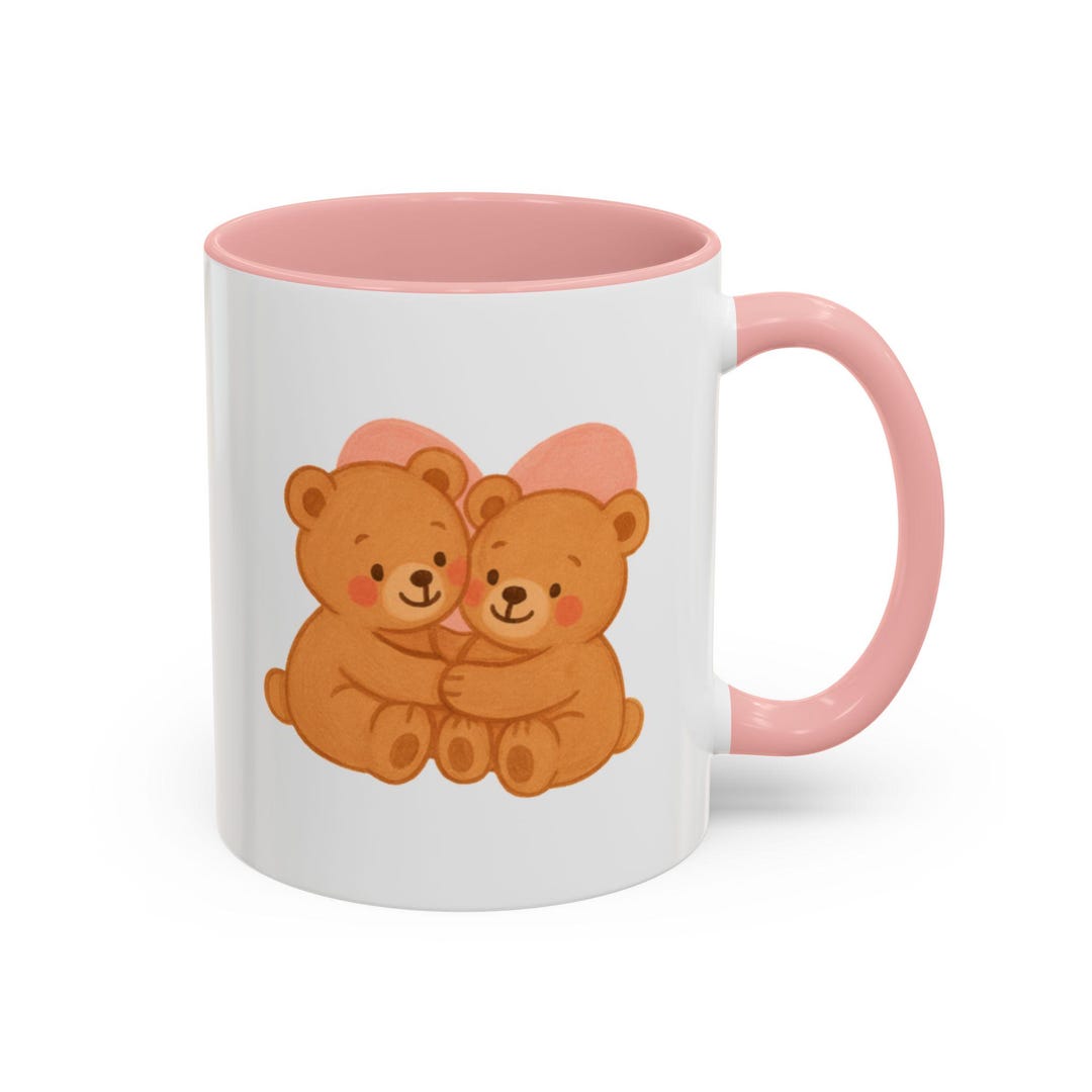 Valentines Teddy Bear Coffee Mug, Accent Ceramic Mug (11, 15oz) - Etsy