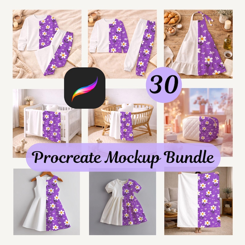 Procreate Mockup Template Bundle, Etsy and POD Seller Mockup Kit ...
