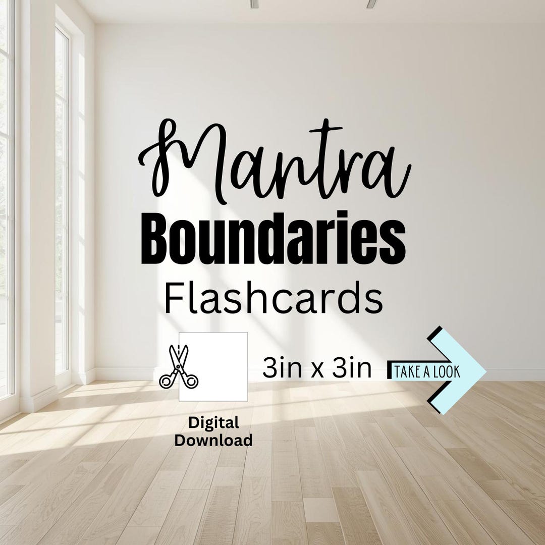 18 Boundaries 3x3 Pintable Flashcards, 3 Sheets - Etsy Australia