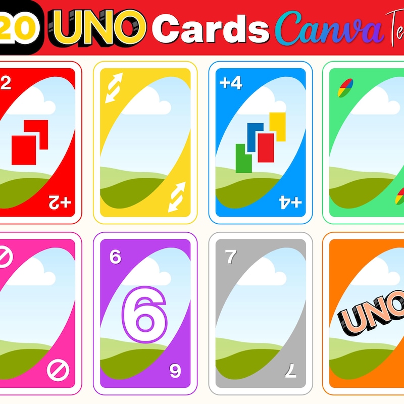 Blank Uno Cards Template - Etsy