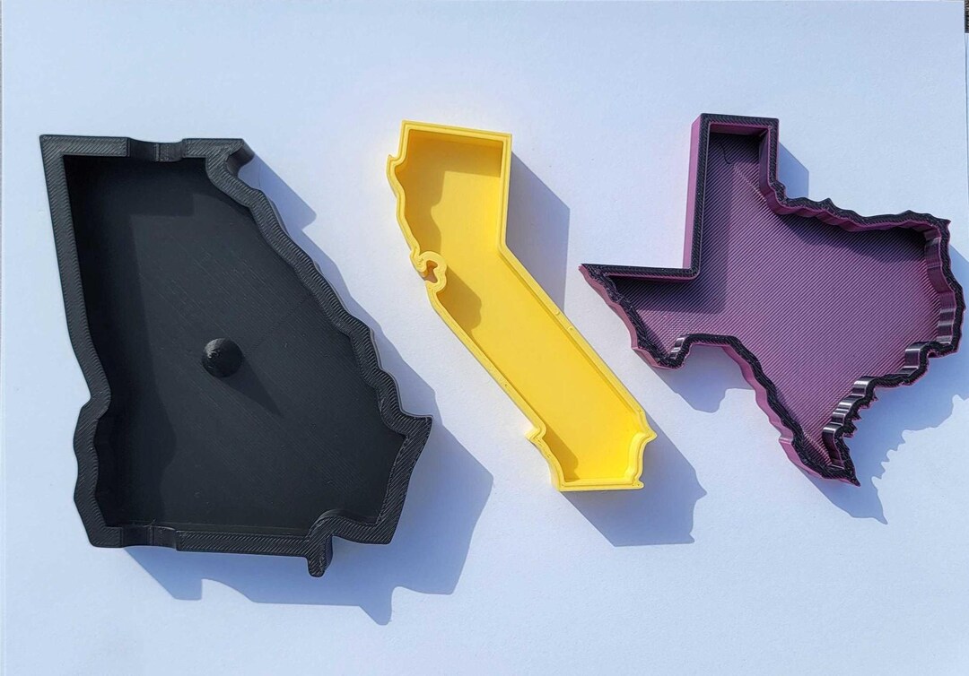 Choose Your State Ashtray W/ Debowler – 3d-printed State Shape, Custom ...