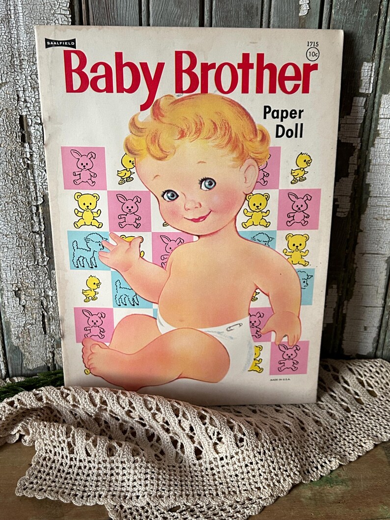 Vintage Baby Brother, Paper Doll Book, 1959 - Etsy