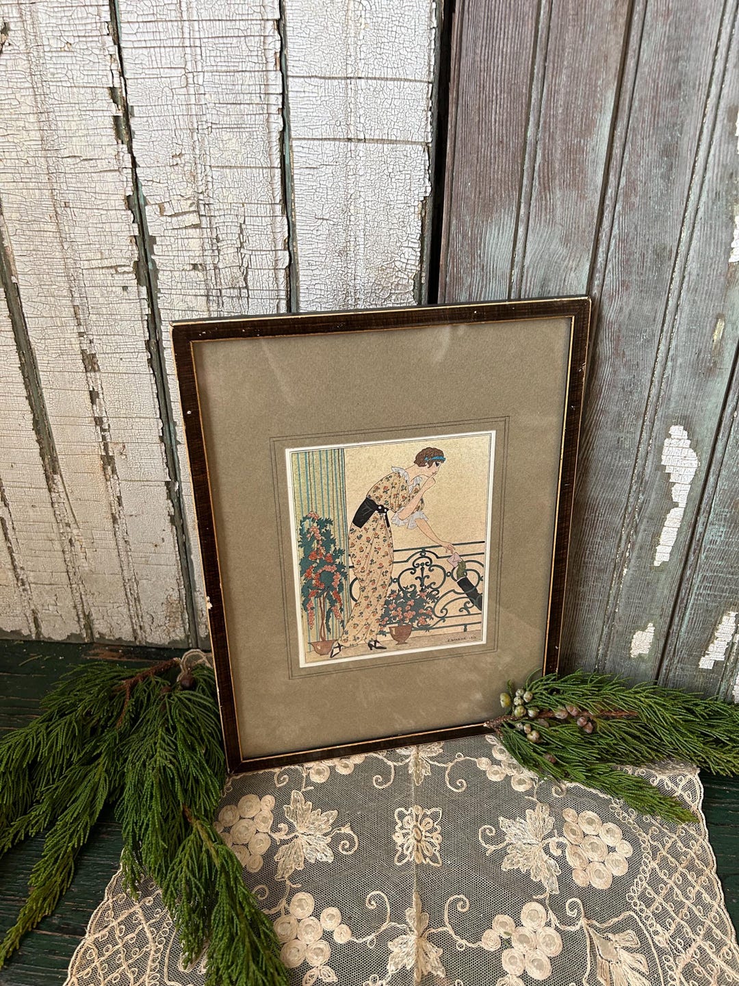 Framed Print, George Barbier, N'en Dites Rien, French Artist, 1913, Art ...