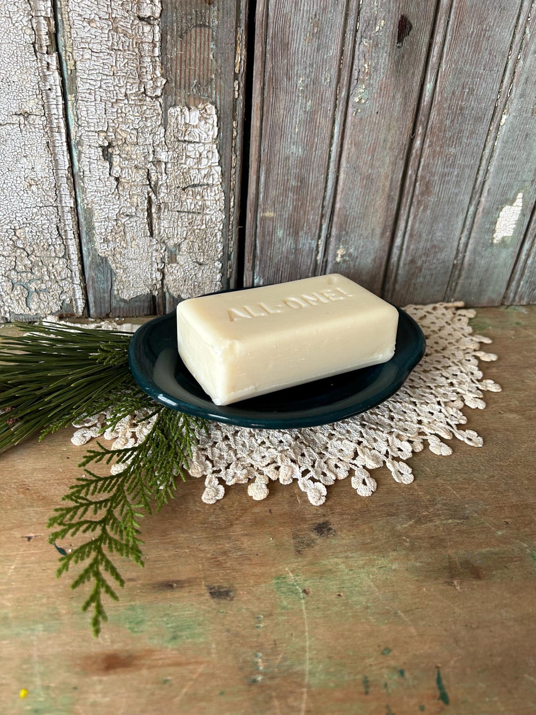 Vintage Hall, Evergreen Soap Dish, Bathroom Decor - Etsy