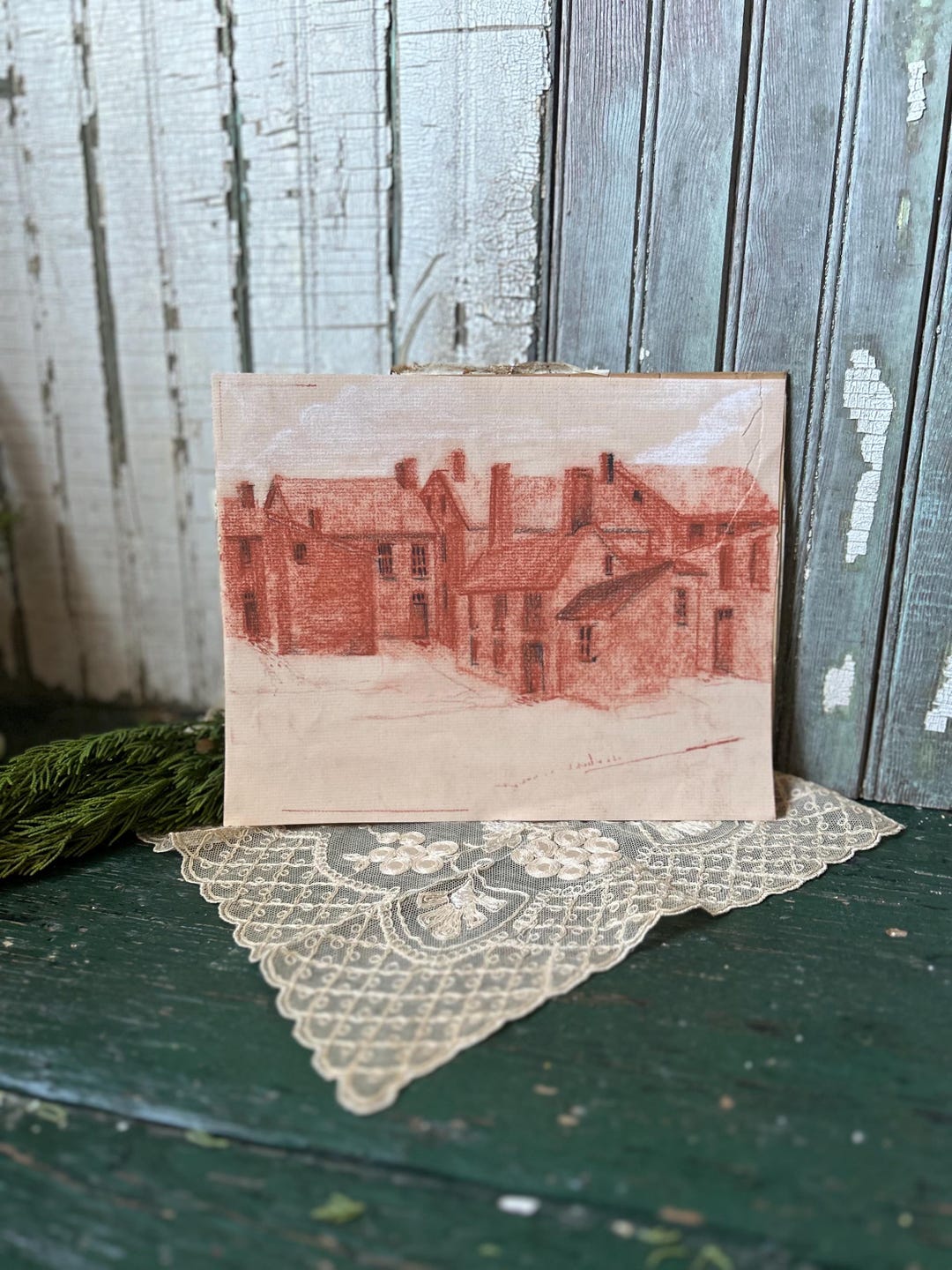 Original Art, Drawing, Over Screen Rubbing, English Doors, Found in ...