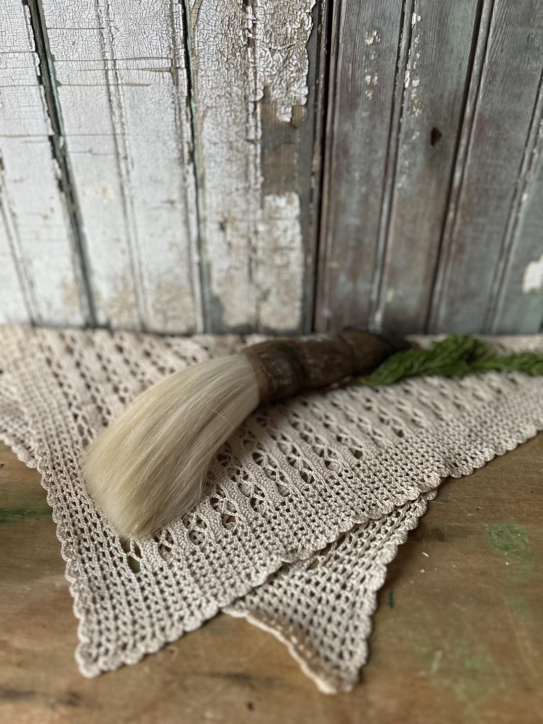 Vintage Goat Hair Calligraphy Brush With Ox Horn Handle - Etsy