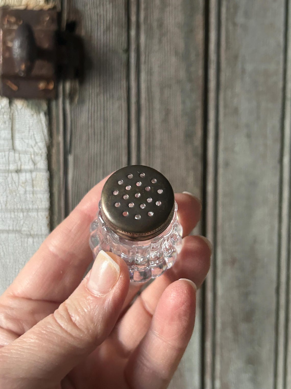 Vintage Tiny Salt and Pepper Shakers, Crystal Look Acrylic Plastic With ...
