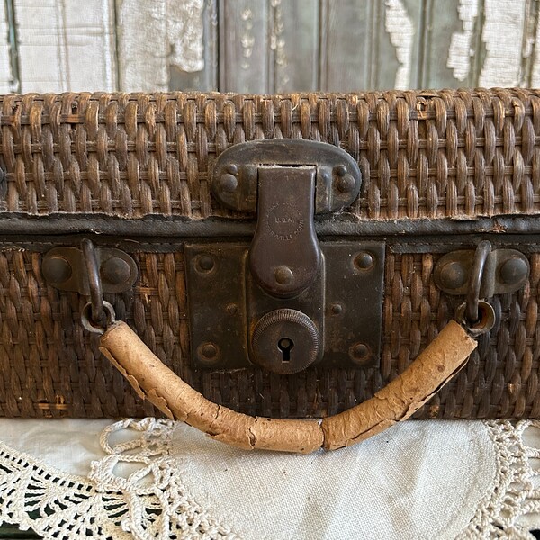 Wicker Suitcase - Etsy
